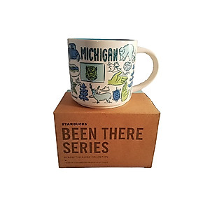 Starbucks Michigan Been There Series Ceramic Coffee Mug, 14 oz