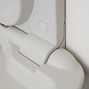 ECR4Kids Horizontal Wall-Mounted Changing Station with Slim Back, Baby Changer, White Granite