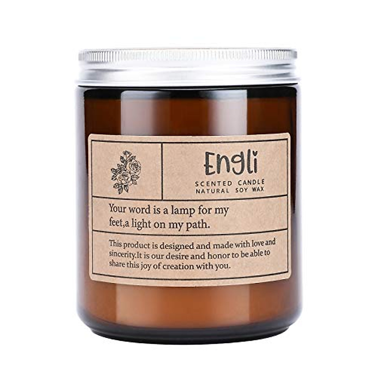 Engli Scented Candles Lavender & Eucalyptus, Aromatherapy Candles ,40 Hour Long Lasting Soy Candle