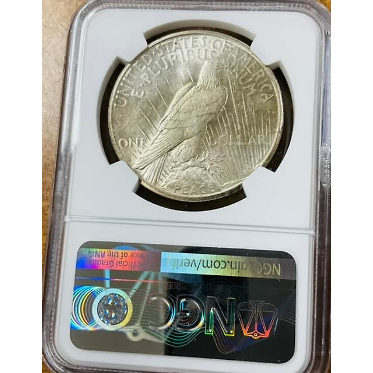 1924 S Peace Dollar $1 NGC AU-58