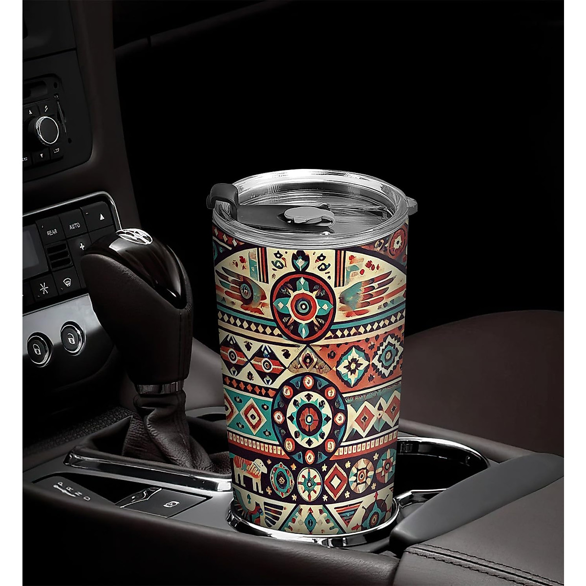 20oz Dreamcatcher Native American Tumbler, Native American Indian Gifts, Coffee Thermos for Women, Men, Stainless Steel Double Wall Vacuum Insulated Coffee Mug, Travel Cup with Lid