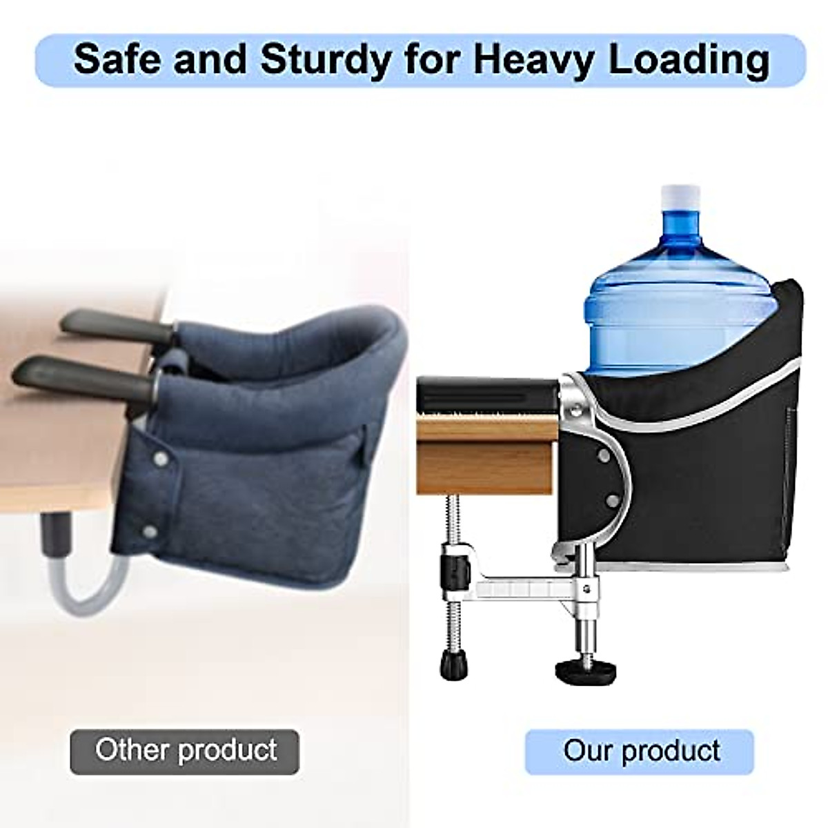 Hook on Chair with Removable Dining Tray, Portable Clip on High Chair Use at Most Tables, Fast Table Chair with Carry Bag, Travel Feeding Seat for Baby & Toddlers