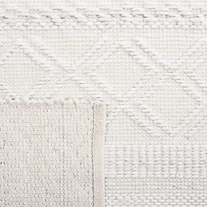 Safavieh Natura Collection 8' x 10' Ivory NAT934A Handmade Moroccan Farmhouse Boho Area Rug