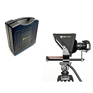Glide Gear TMP 500 Universal Video Camera Tripod Teleprompter 15mm Rails w/ Carry Case