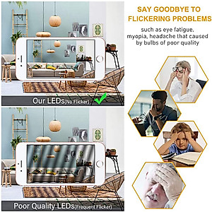 KINDEEP E26 LED Bulbs, 150W-200W Incandescent Bulb Equivalent, 23W, A21 LED Light Bulbs, 2500 Lumens, Not-Dimmable 6 Pack Daylight White 5000K