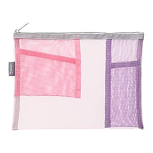 Midori 53346006 Pouch, Pen Case, Pen & Tool Pouch, Mesh, Pink