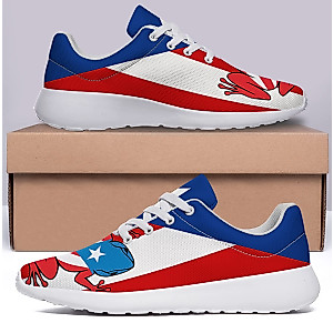 Men's Women's Puerto Rico Sneakers Fashion Casual Slip on Walking Shoes Lightweight Breathable Puerto Rican Running Sneaker White Size 6