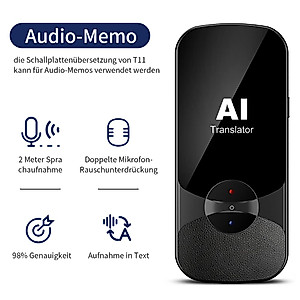 Language Translator Device Supports Offline Translation Assistance Super Accuracy Online Translation Audio Memo Camera Translation,106 Languages Two Way Translation for Travelling Learning Business