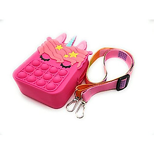 3 Pack Unicorn pop it Purse (Bright Pink)