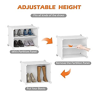 HOMIDEC Shoe Storage, 8-Tier Shoe Rack Organizer for Closet 32 Pair Shoes Shelf Cabinet for Entryway, Bedroom and Hallway
