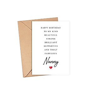 Nanny Birthday Card Poem - Amazing Nanny Gift - Birthday Card Nanny - Special Nanny Birthday Card - Birthday Card For Nanny