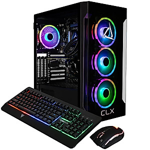 CLX Set Gaming PC - Intel Core i9 12900KF 3.2GHz, GeForce RTX 4060 Ti, 1TB NVMe M.2 SSD, 4TB HDD, 32GB DDR4 RGB Memory, 240mm AIO, Windows 11 Home, Black