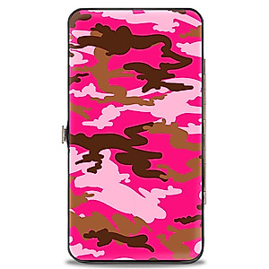Buckle-Down womens Buckle-down Hinge - Camo Pink Wallet, Multicolor, 7 x 4 US
