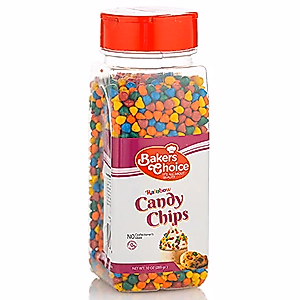 Rainbow Candy Coated Chocolate Chips - Dairy Free, Kosher - 10 oz. - Baker's Choice