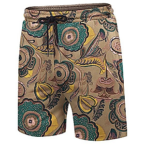 COOFANDY Men's Flower Shirt Hawaiian Sets Casual Button Down Short Sleeve Shirt