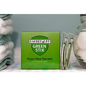 BARBERUPP Styptic Stick Shave Accessories (Green Stix, 6-Pack) Stops Bleeding For Razor Nicks For Men & Women - Sanitary and Great For Barbers or Personal