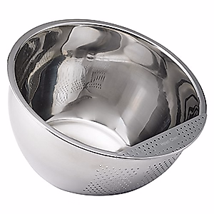 Helen's Asian Kitchen Rice Washing Bowl, 3-Quart, Stainless Steel