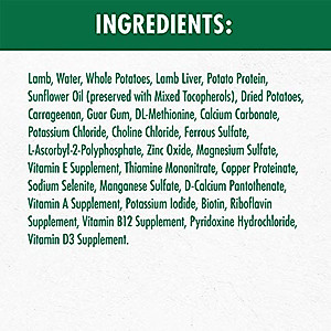 NUTRO Limited Ingredient Diet Adult Canned Soft Wet Dog Food Premium Loaf Lamb & Potato Recipe, (12) 12.5 oz. Cans