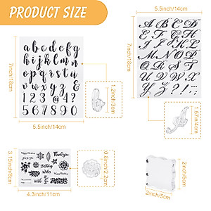 Coitak 4 PCS Alphabet Cake Stamp Tools, Alphabet Letter Fondant Stamps for Cookie Biscuit Cake Decorating, Cookie Stamp Impress