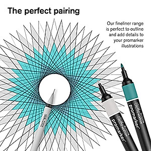 Winsor & Newton ProMarker Watercolor Marker Set, 12 Count, Basic Tones
