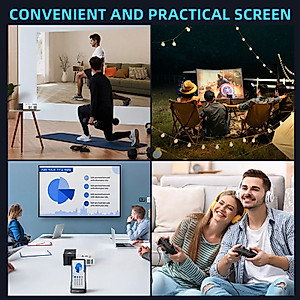 Mini Projector, iTJQ Portable Projector 1080p Supported, Phone Projector Compatible with iOS/ Android Smartphone/ Laptop/ PS4, Movie Projector with HDMI/ USB Interfaces for Home Theater