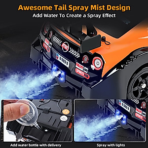 Sakeye RC Drift Car 2.4GHz 1:16 Scale 4WD High Speed Remote Control Cars Vehicle with LED Lights Two Batteries and Drifting Tires Racing Sport Toy Cars for Adults Boys Girls Kids Gift