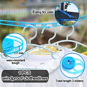 exinddea 12 PCS Travel Hangers,Portable Folding Clothes Hangers Travel Accessories,Foldable Clothes Drying Rack for Travel,Travel Clothes Hangers with Clotheslines,Black Non Slip Clothing Hangers