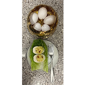 Steamer for Cooking Healthy Meals - Large Size 10 inch Foldable Vegetable Steamer. Steamer Basket. Stylish Golden Stainless Steel food steamer, great for steaming veggies, seafood, & more