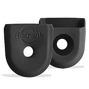 Racrank Universal Crank Boots, Crank Protectors for Bicycle Cranks, Crank Boot Protectors for Mountain Bike Road Bike, Pack of 2 - Black