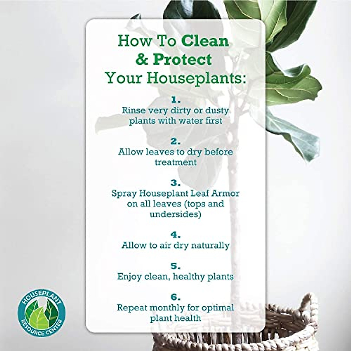 Houseplant Resource Center Plant Leaf Armor – Leaf Shine and Indoor Plant Cleaner Spray – Fortifies and Protects Indoor Plants and Keeps Leaves Green & Gorgeous