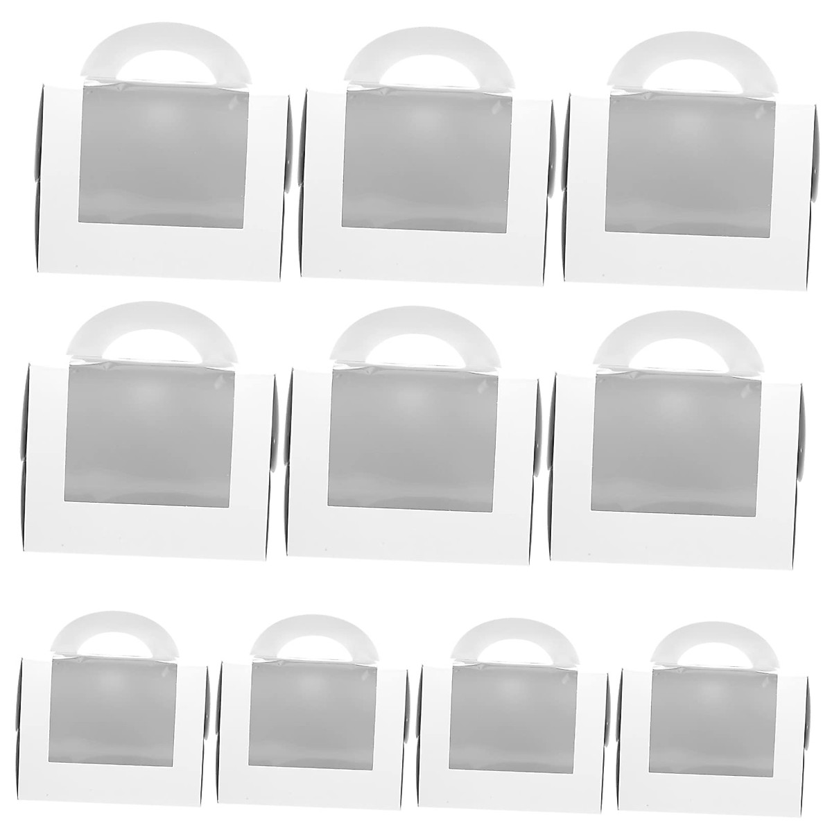 NOLITOY Handheld Cake Carrier Box 10pcs Cake Packing Boxes for Wedding Birthday