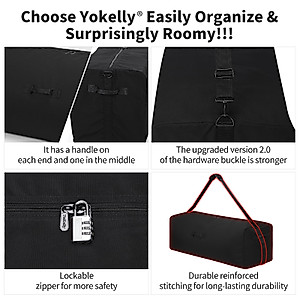 42 Inch Canvas Duffel Bag 150L Extra Large Luggage Duffle for Travel Sport and Camping - Black