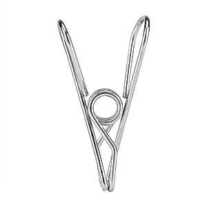 Estink Stainless Steel Clothes Pegs, Wire Clothes Pins Heavy Duty Outdoor 20pcs Household Socks Underwear Drying Rack Clip Holder Metal Wire Utility Clips for Hanging Clothes Home Kitchen