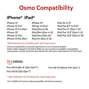Osmo - Genius Words for iPhone, iPad & Fire Tablet - Ages 6-10 - Interactive Letter Recognition,Phonics,Sight Words & Spelling - Educational Learning Games - STEM Toy - Boy & Girl (Osmo Base Required)