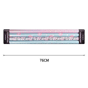 WRAPAHOLIC Wrapping Paper Roll - Mermaid, Fairy Stick and Diamond Cute Design with Colorful Foil for Birthday, Holiday, Baby Shower - 4 Rolls - 30 inch X 120 inch Per Roll