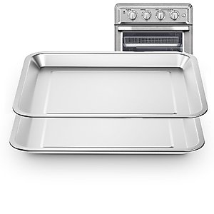 Stainless Steel Baking Tray Pan Compatible with Cuisinart Toaster Oven Tray,Suitable for Cuisinart Air Fryer TOA-060 and TOA-065 (For TOA-60/65-12.4" L x 10.71" W x 0.67" H)