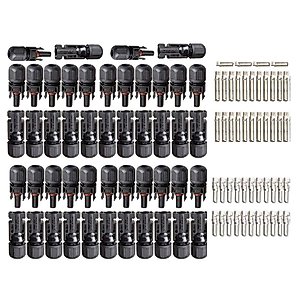 PowMr 100PCS Solar connectors -IP67 Male/Female Solar Connectors(50 Pairs Solar connectors)