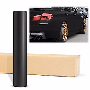 2pcs 4"x8" (10cmx20cm) Sample Ultra Matte Flat Black Vinyl Wrap Auto Car Sticker Decal Film Sheet Bubble Free Air Release Technology