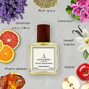 Alexandria Fragrances | Royal Equestrian | Eau de Parfum | 30ml | Dynamic Masculine Elegance | Vanilla, Apple, Cardamom, and Sandalwood Scent