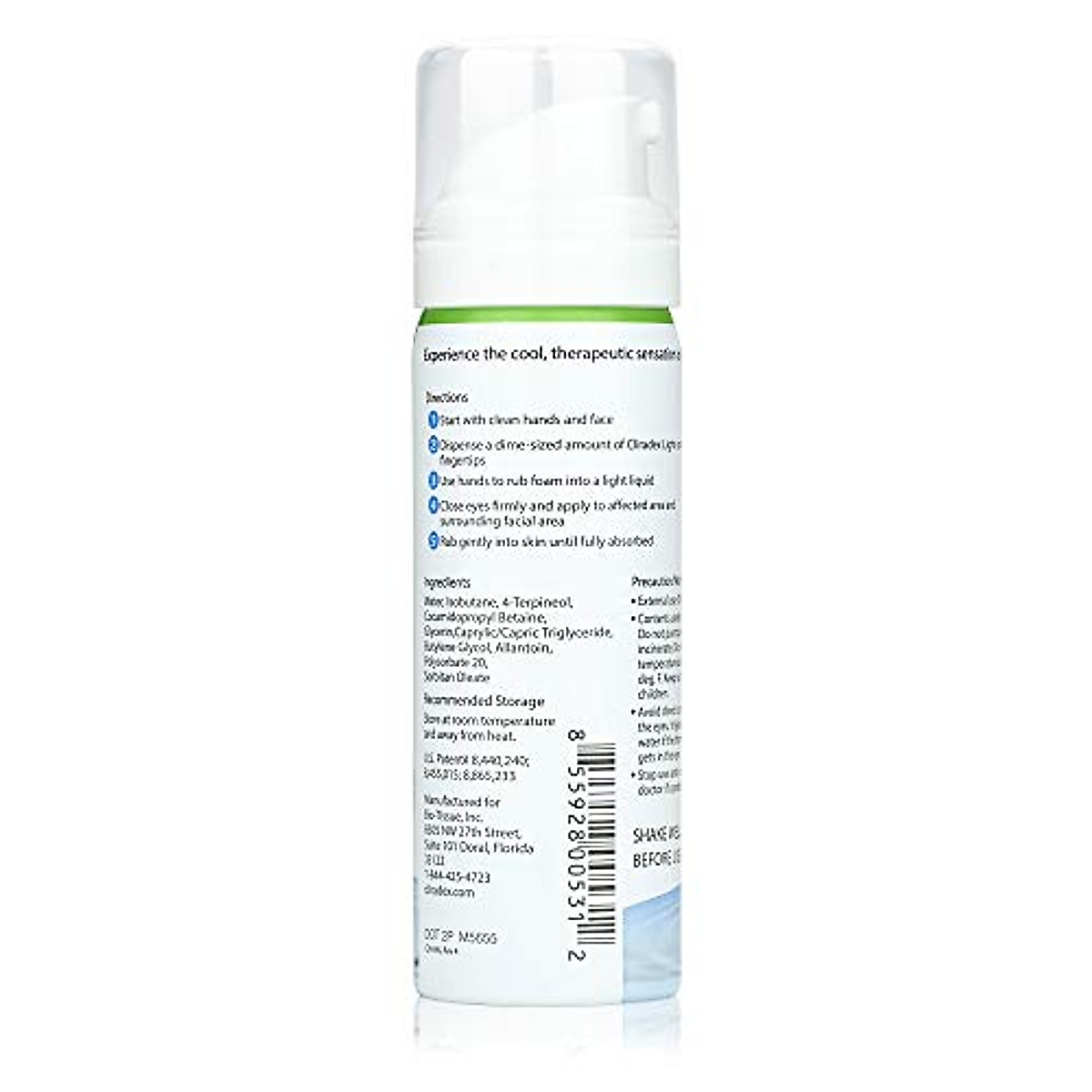 Cliradex Foam - Gentle Eyelid Cleanser & Eyelash Conditioner | Daily Facial Cleanser & Safe Solution for Eyelid Hygiene - 1.5oz 4-Terpineol Formula