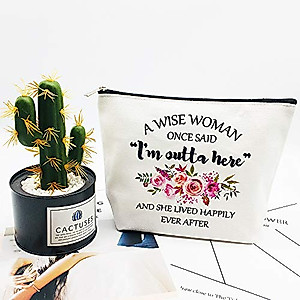 Retirement Gifts for Women Best Friends Wife Mom Grandma Coworkers Boss Nurse Teachers Retirees Colleagues Work BFF Bestie Funny Birthday Retired Makeup Bag