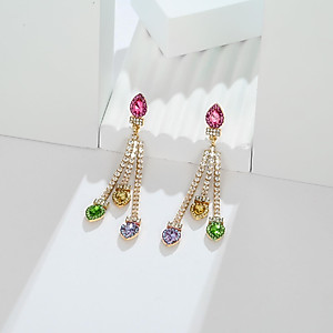 LILIE&WHITE Colorful Light Bulb Dangle Earrings For Women Christmas Earrings For Women Xmas Earrings Gift Christmas Jewelry Holiday Earrings Gift