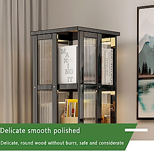 BVOUVOI 360° Rotating Bookshelf Tower 6Tier Spinning Bookcase Lazy Susan Floor Standing Book Shelf Storage Rack Revolving Book Display Shelf for Home Office, Living Room, Bedroom (Black)