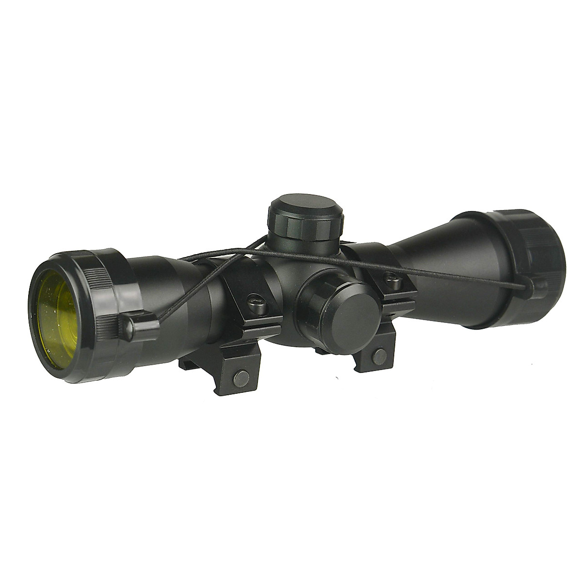 TWP 4x32 Compact Hunting Scope, Rangefinder Reticle, 1" Tube and Mid-Height Weaver Ring Mount