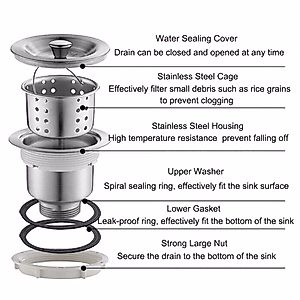 Free Standing Stainless Steel Utility Sink Single Bowl Kitchen Sinks Commercial Restaurant Sink Portable Outdoor Handwashing Station for Laundry Backyard Garage Camping 75x40x75cm(30x16x30in)