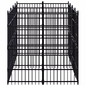 loibinfen Outdoor Heavy Duty Dog Kennel, Steel Dog Playpen,78.7" Height Portable Dog Fence, Dog Crate Cage Kennel Outdoor Dog House, Dog Exercise Pen for Small/Medium/Large Dogs, 79.3 ft²