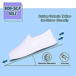 Kids Shoes Toddlers Canvas Sneakers Slip-on Comfortable Light Weight Skin-Friendly Causal Running Tennis Shoes for Boys Girls(Toddle/Little Kids/Big Kids)