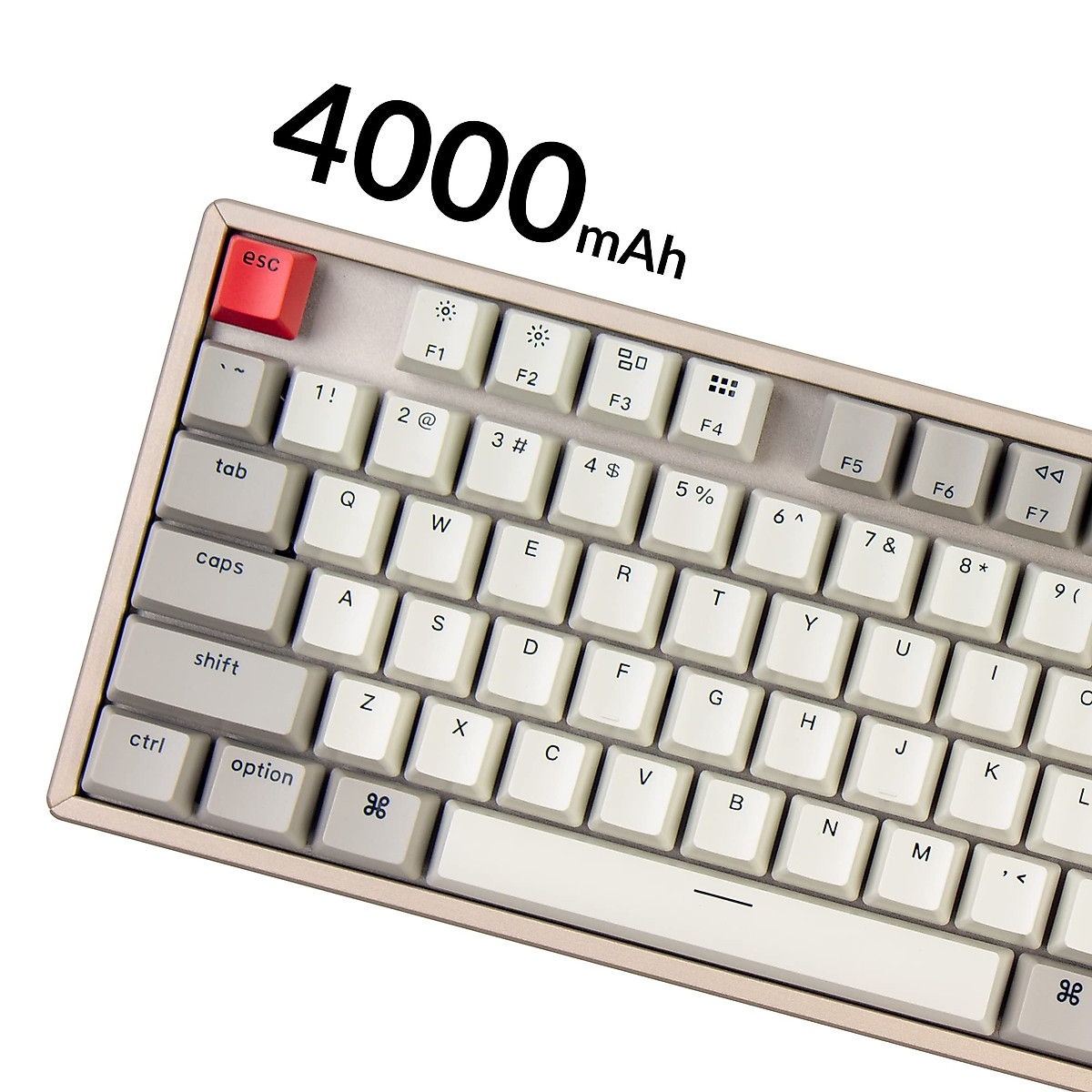 Keychron K8 87 Keys Tenkeyless Layout Wireless Bluetooth Mechanical Keyboard for Mac, Multitasking Type-C Wired Gaming Keyboard for Windows with Keychron Mechanical Brown Switch Aluminum Frame