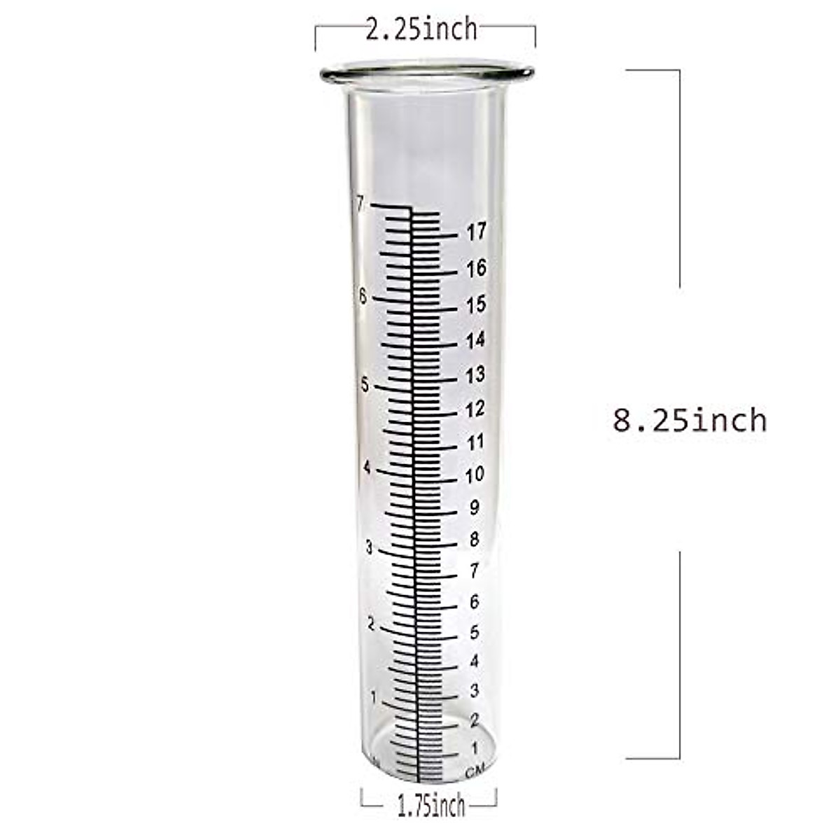 JOYBee 7inch Garden Glass Rain Gauge Replacement Tubes for Yard Garden Outdoor(Pack of 2)