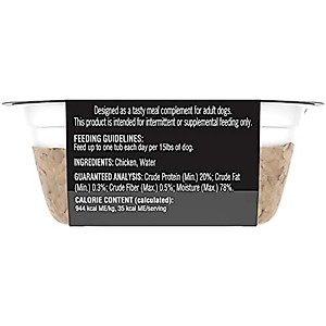 CESAR Simply Crafted Adult Wet Dog Food Meal Topper, Chicken, (10) 1.3 oz. Tubs